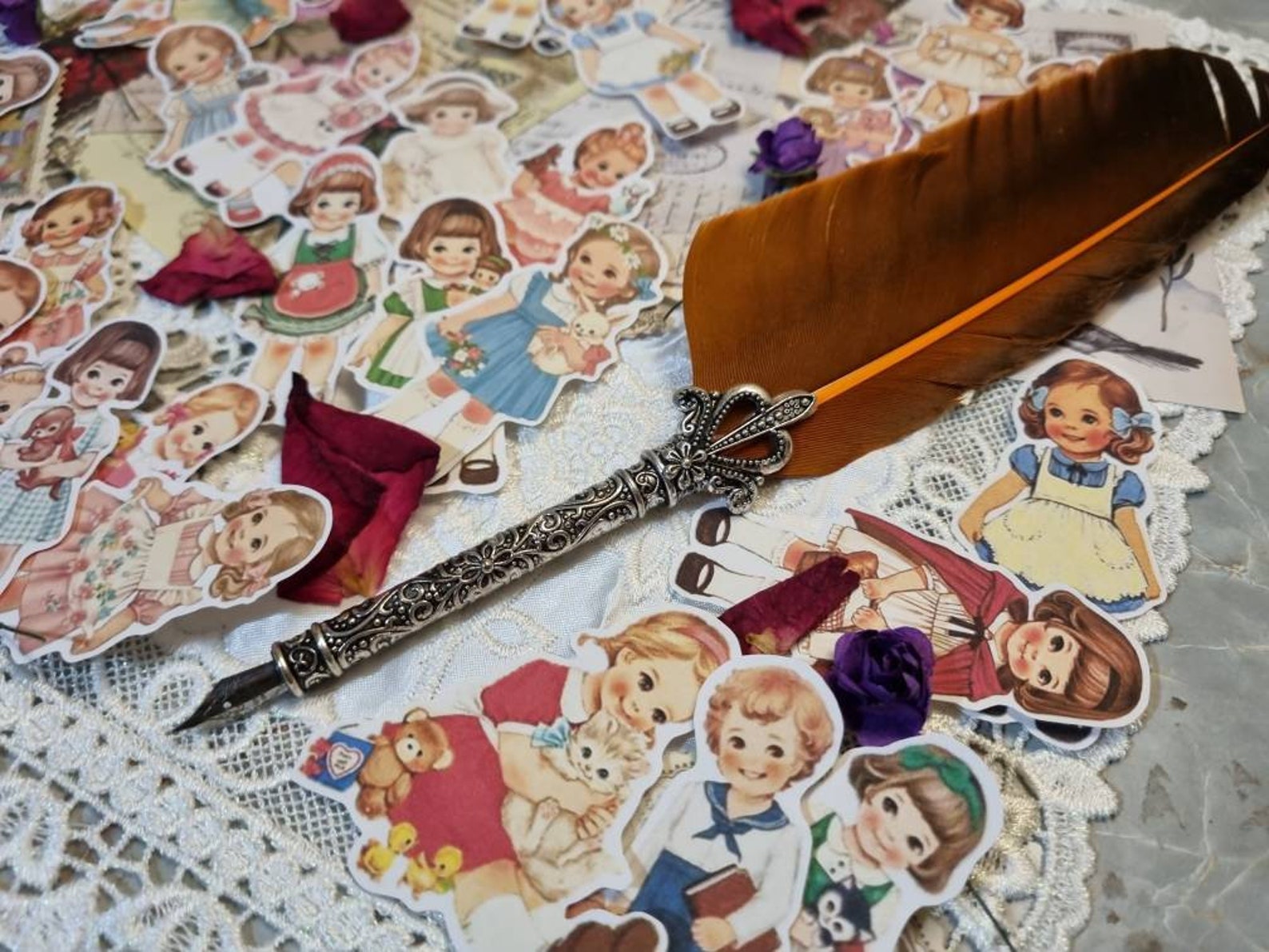 Vintage Paper Doll Sticker Set / Little Girl Sticker - Etsy