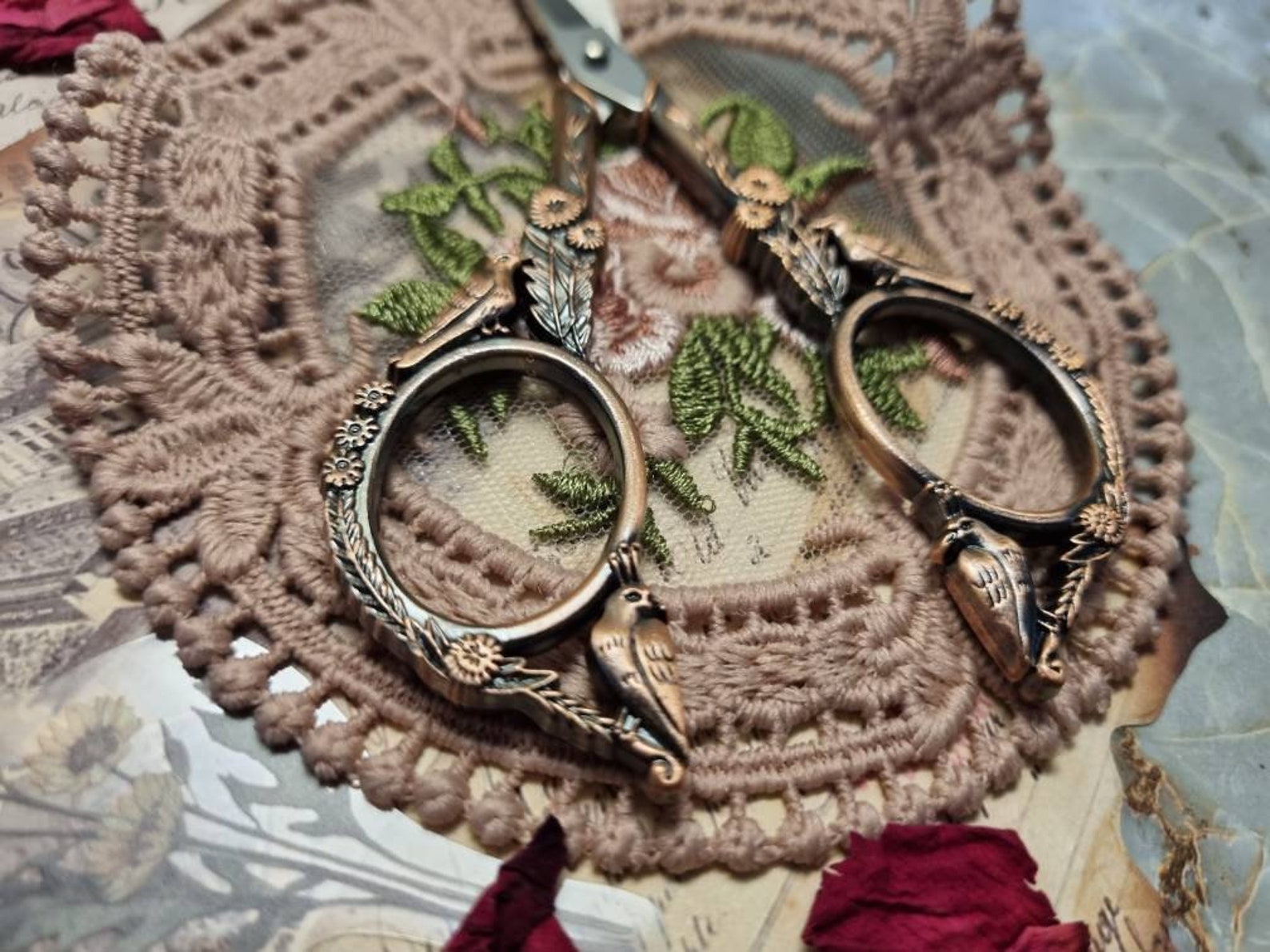 Vintage Scissors / Copper Vintage Style Decorative Scissors / - Etsy