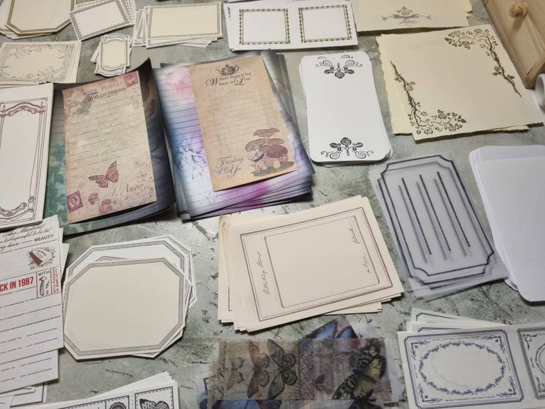 Assorted Memo & Label Pack/ Selection of Memo Papers/ Vintage | Etsy