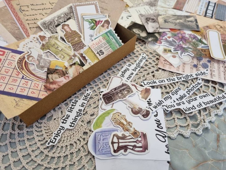 Collage Kit / Vintage Ephemera Bundle / Junk Journalling Pack - Etsy