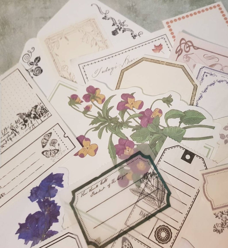 Assorted Memo & Label Pack/ Selection of Memo Papers/ Vintage | Etsy