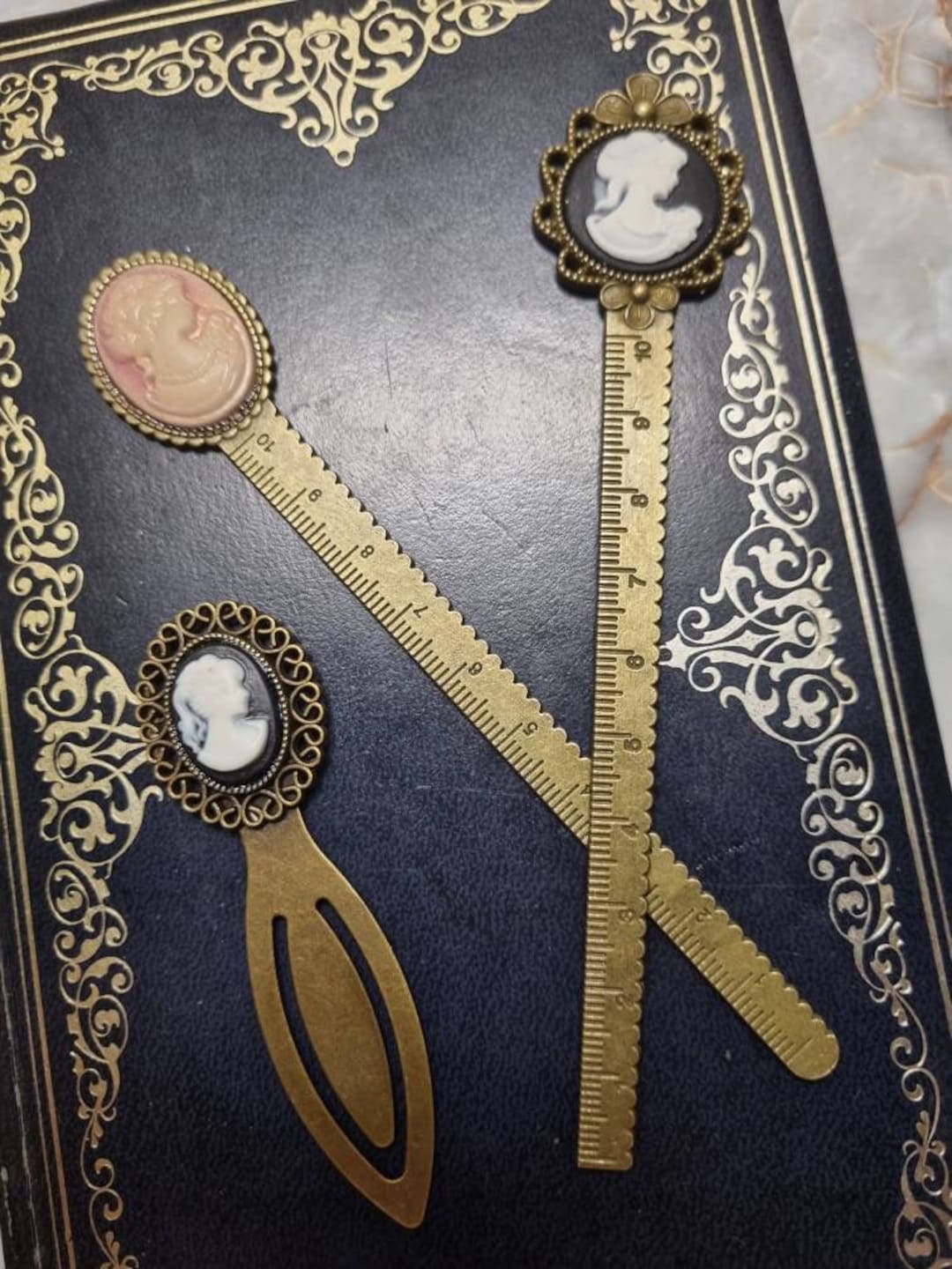 Vintage Style Decorative Ruler/ Cameo Vintage Bronze Ruler/ Old ...