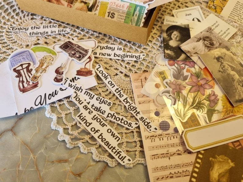 Collage Kit / Vintage Ephemera Bundle / Junk Journalling Pack - Etsy