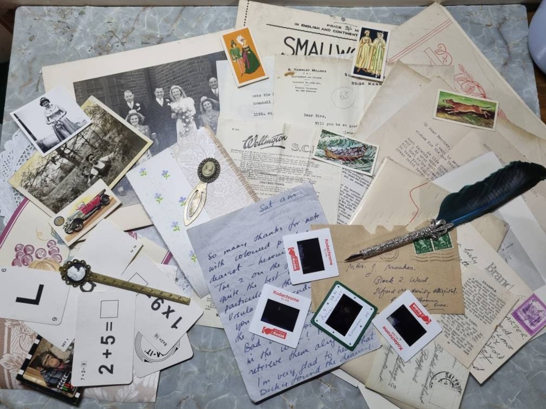 Vintage Ephemera Bundle, Vintage Paper Pack, Vintage Collage Papers ...