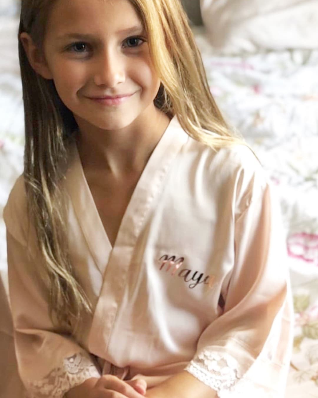 Flower Girl Robes, Flower Girl Gifts, Junior Bridesmaid Robe, Petal ...