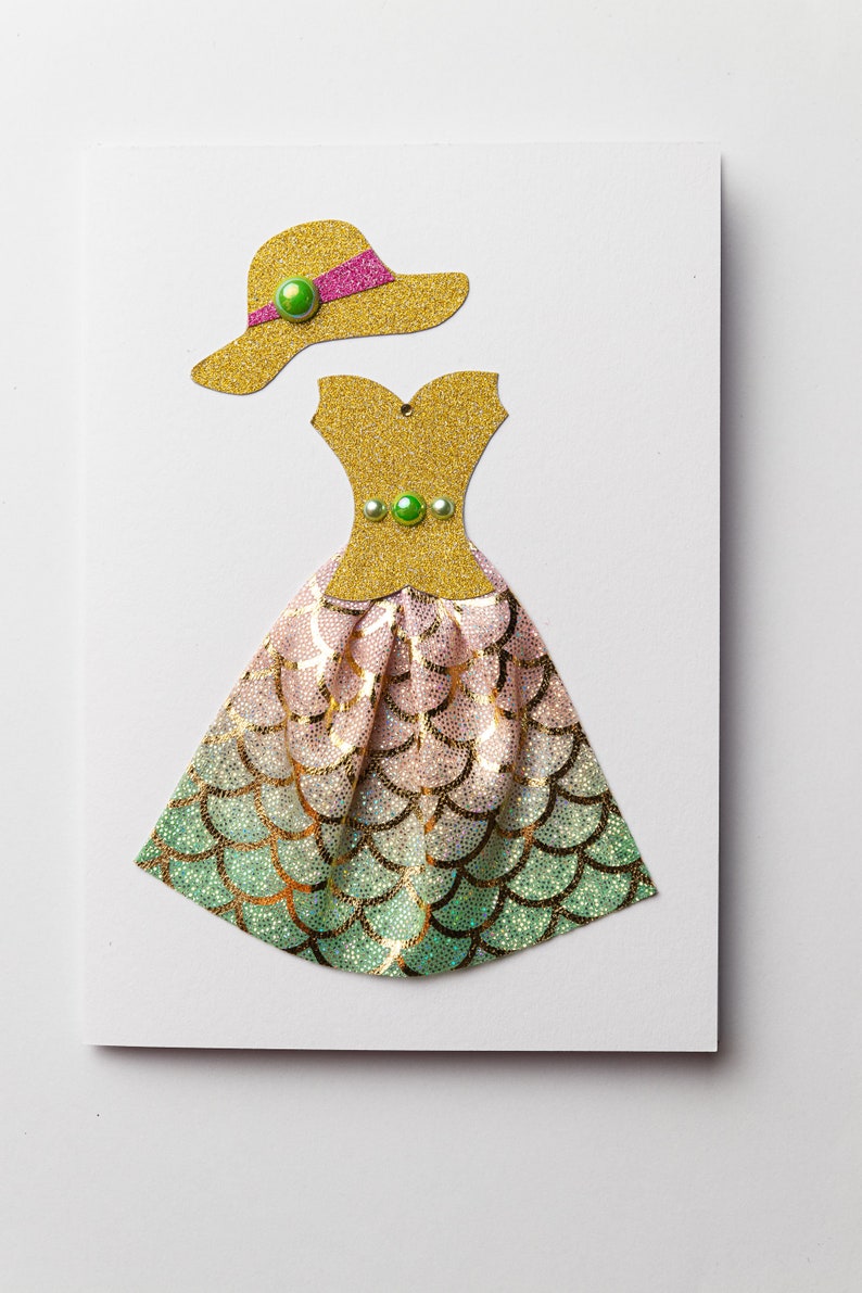 Handmade Greeting Cards, Birthday Cards, Women's Cards, Dress Greeting ...