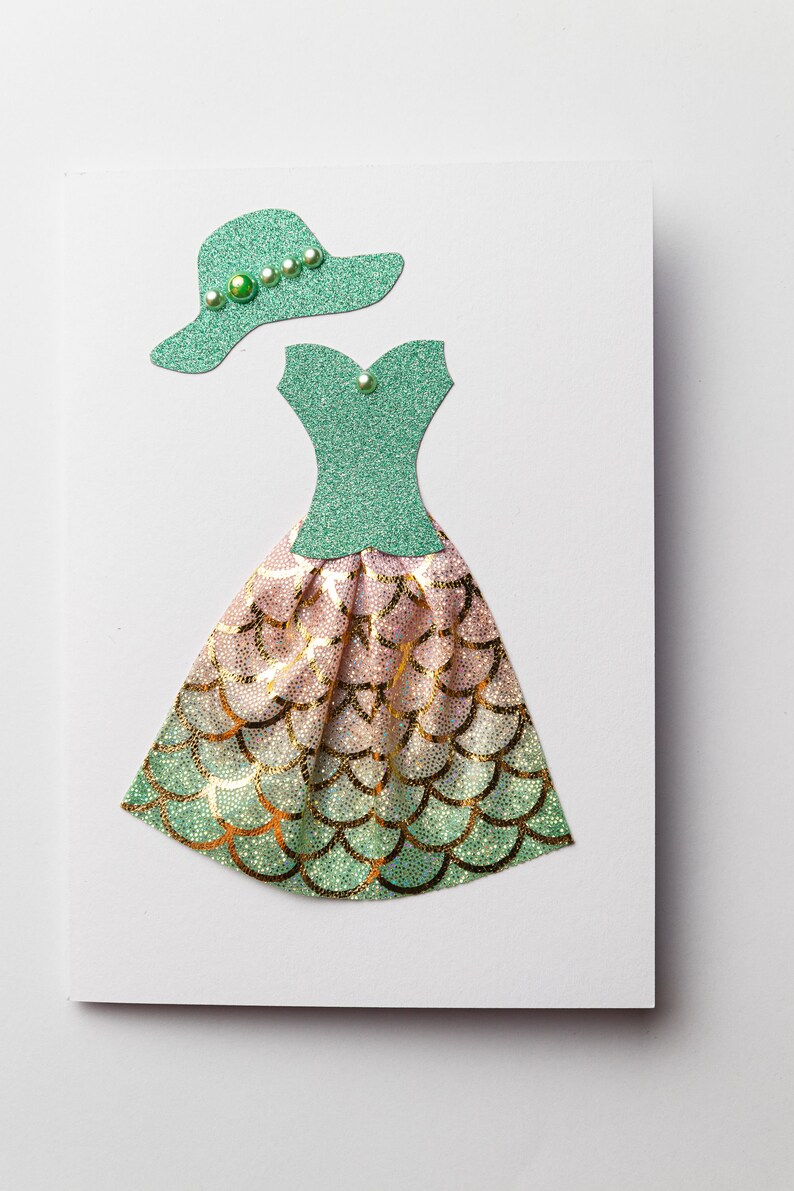 Handmade Greeting Cards, Birthday Cards, Women's Cards, Dress Greeting ...