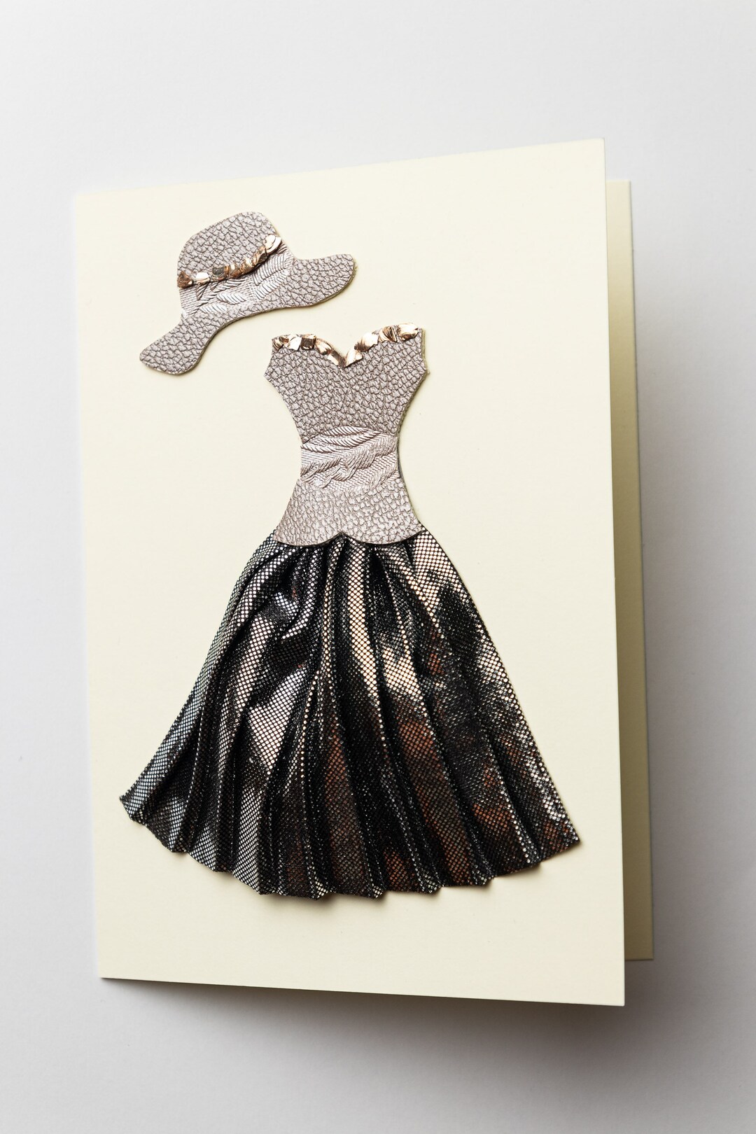 Handmade Greeting Cards, Birthday Cards, Women's Cards, Fabric Dress ...