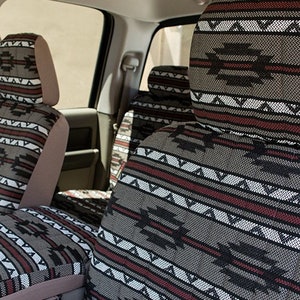 Custom Fit Auto truck van Seat Covers in a Southwest Fabric Non Slip Tight Custom Fit Made in the USA Etsy