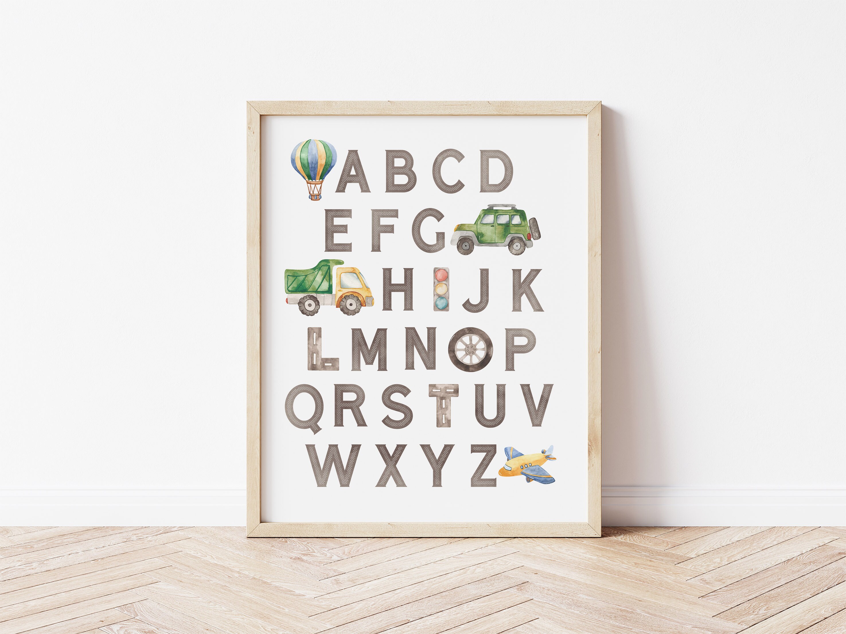 Transportation Alphabet Poster, Printable, Nursery Decor, ABC Print ...