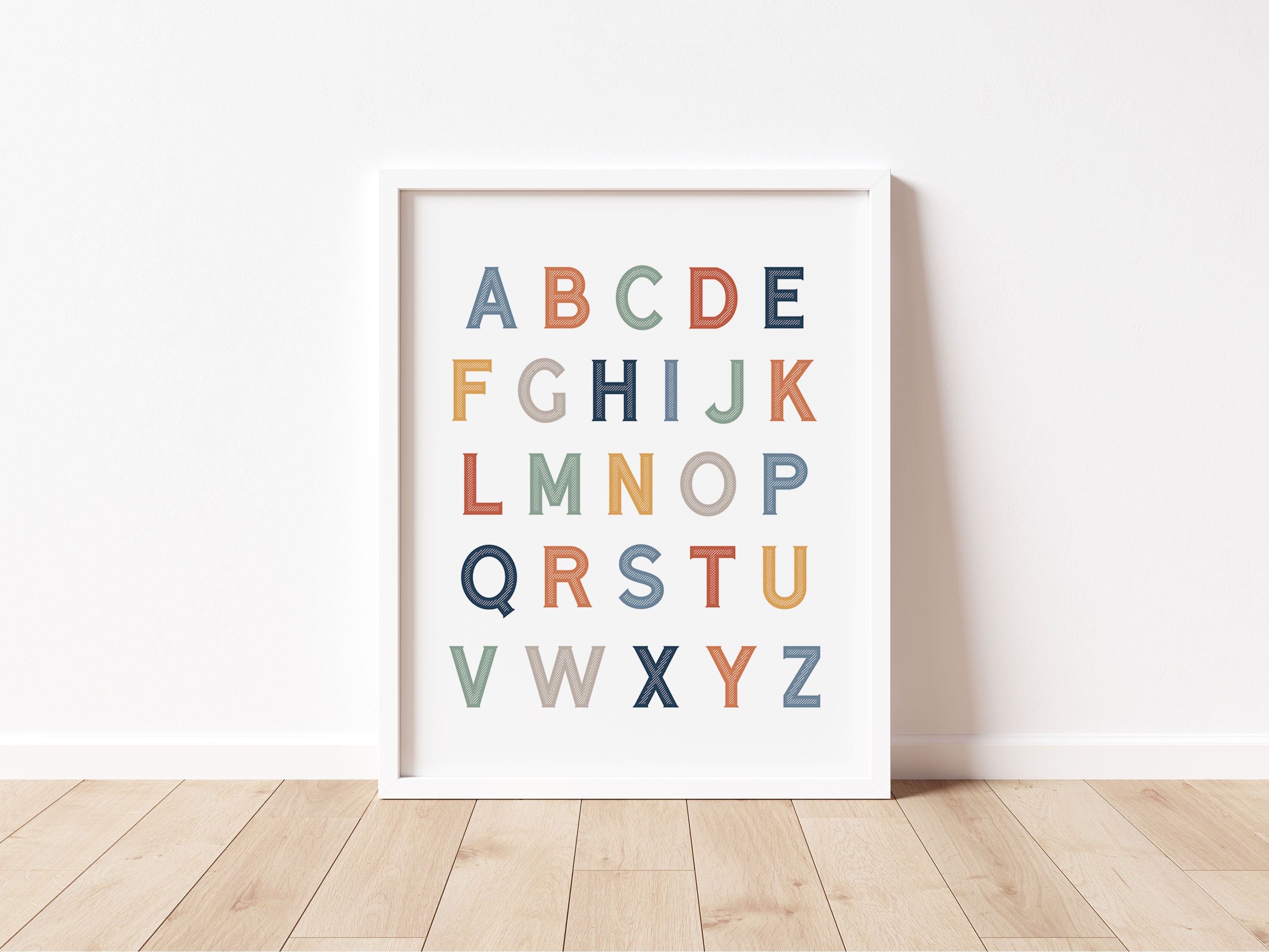Colorful Alphabet Poster, Digital Download, Printable, Nursery Decor ...