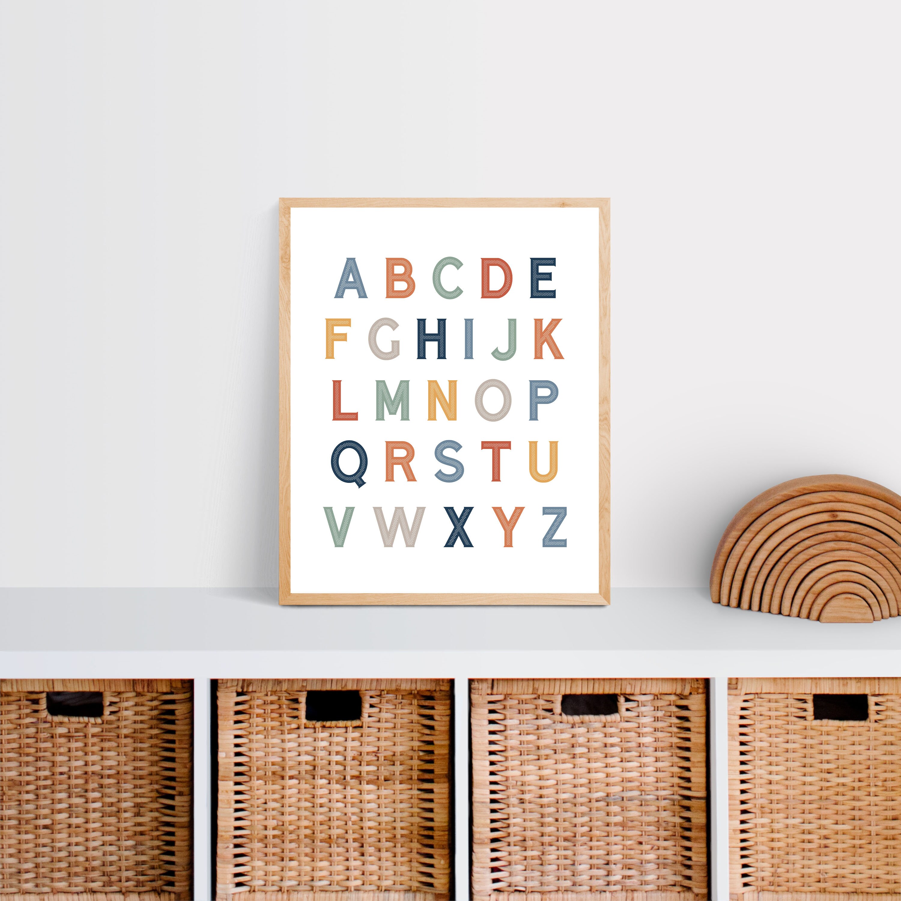 Colorful Alphabet Poster Digital Download Printable Nursery - Etsy