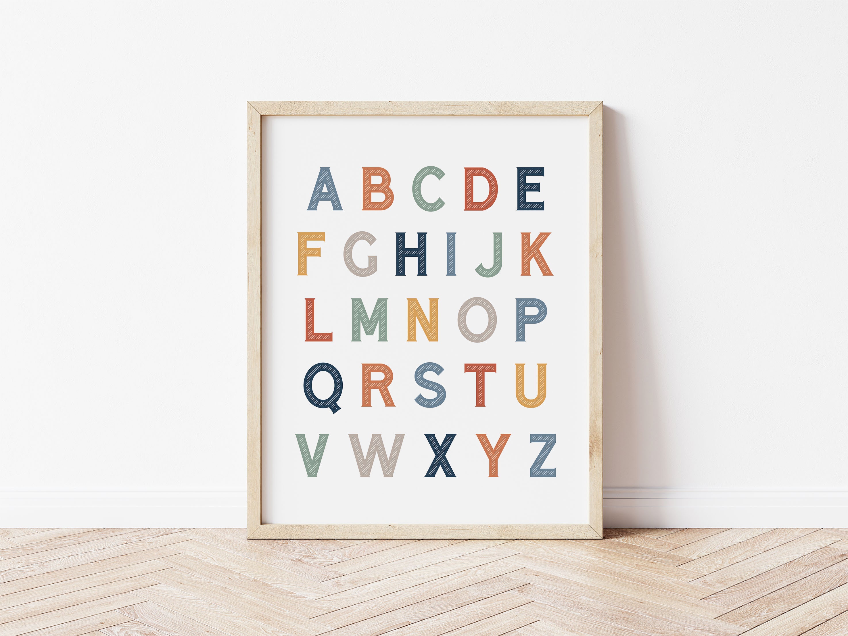 Colorful Alphabet Poster, Digital Download, Printable, Nursery Decor ...