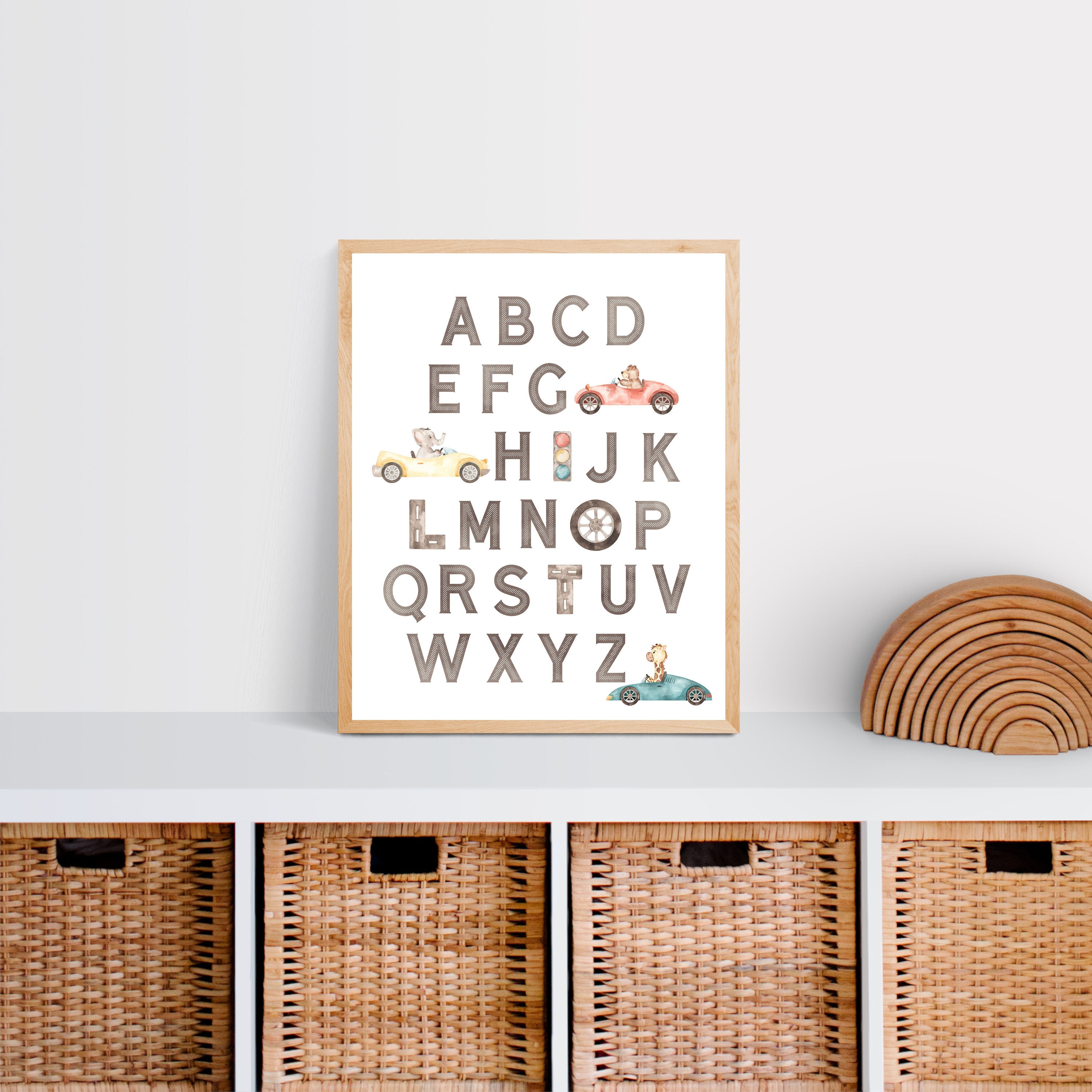 Race Car Alphabet Poster, Digital Download, Printable, Nursery Decor ...