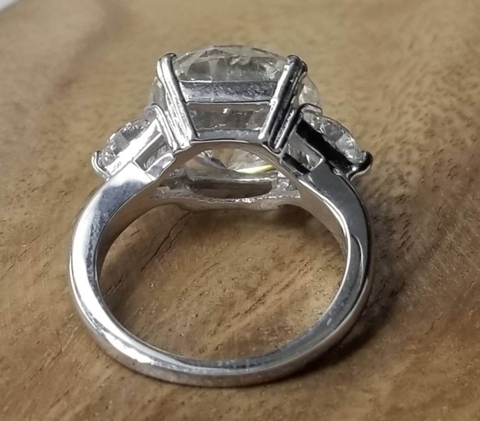 Anillo de compromiso de oro blanco de 14k 9.58ct. Forma | Etsy Anillo de compromiso de oro blanco de 14k 9.58ct. Forma | Etsy