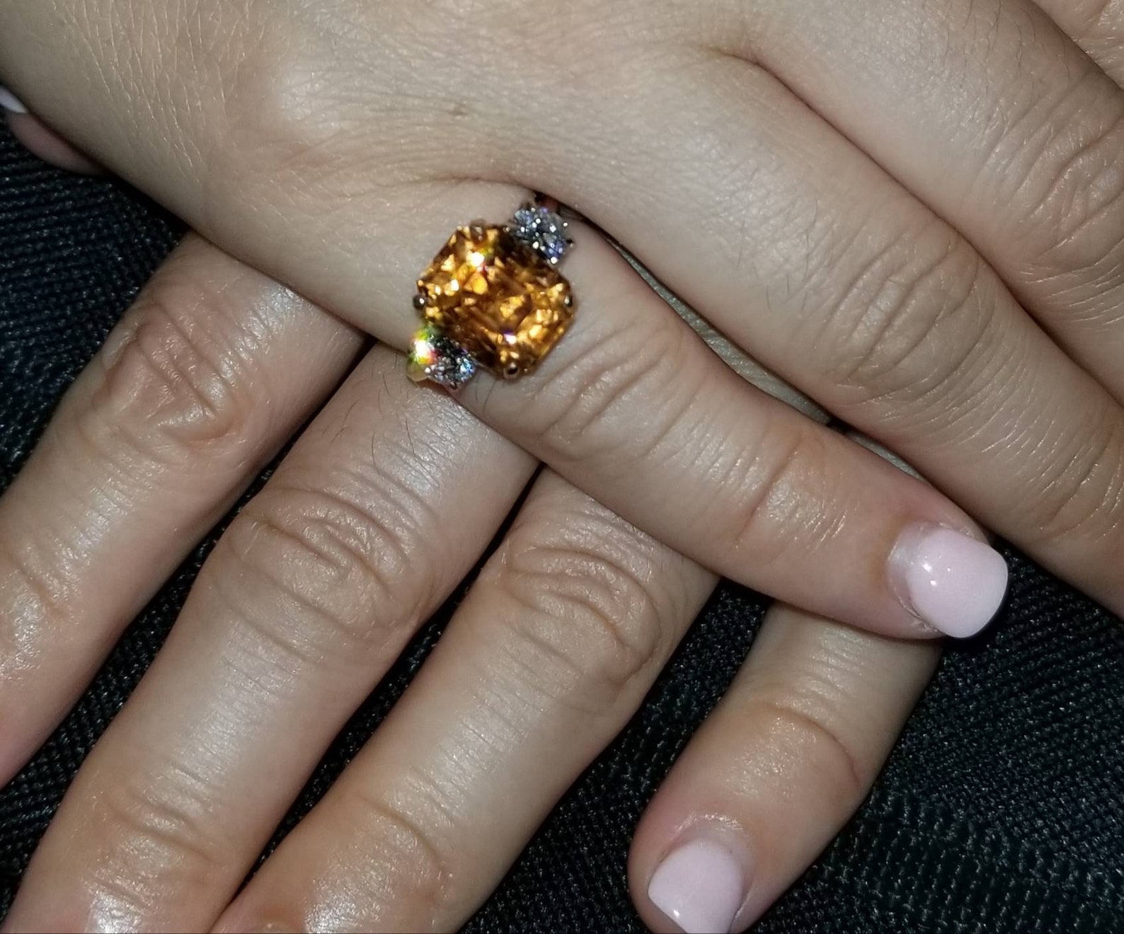 Vintage 14k Rose Gold Engagement Ring 7.95CT. Natural Orange - Etsy