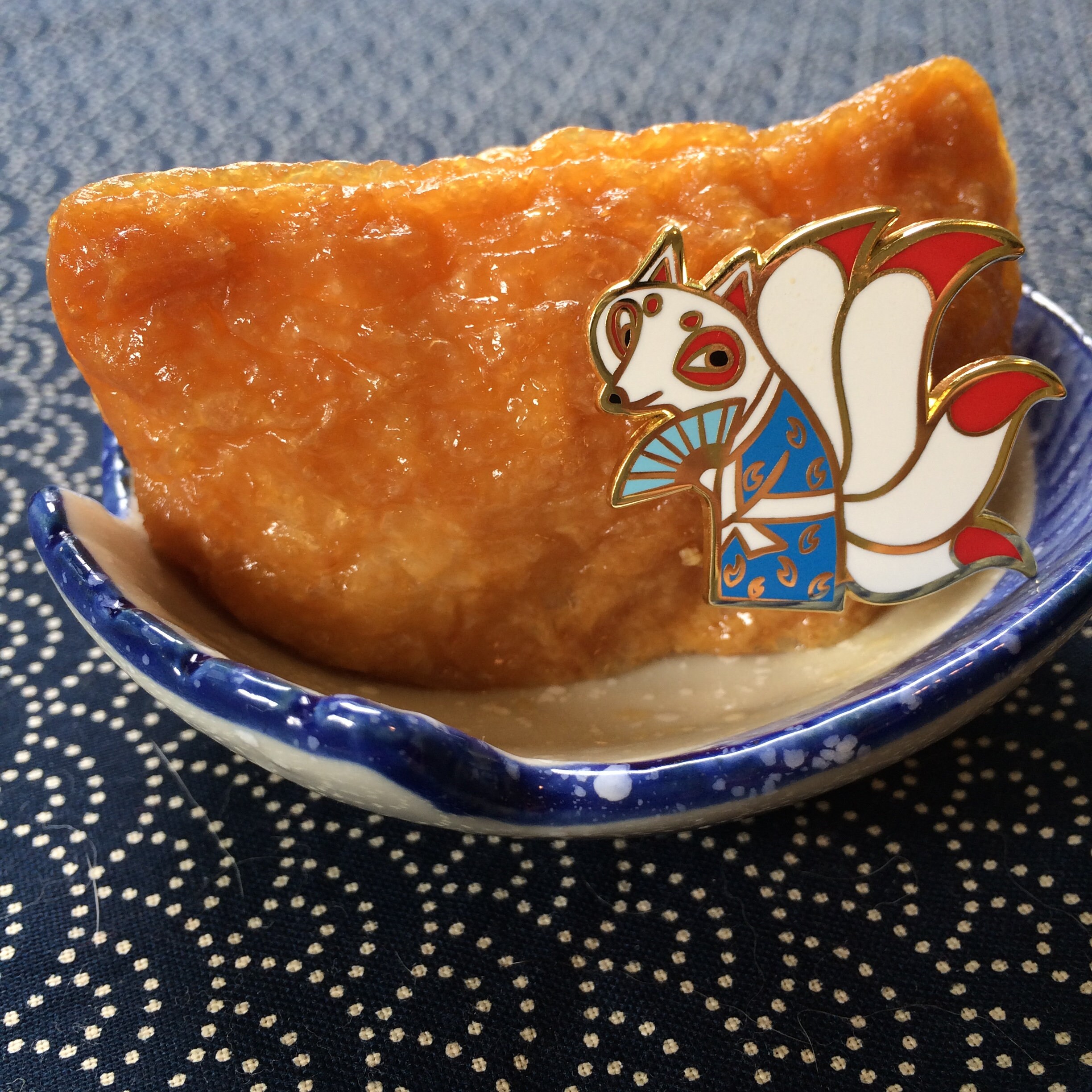 KANTA the KITSUNE Yokai Enamel Pin | Etsy