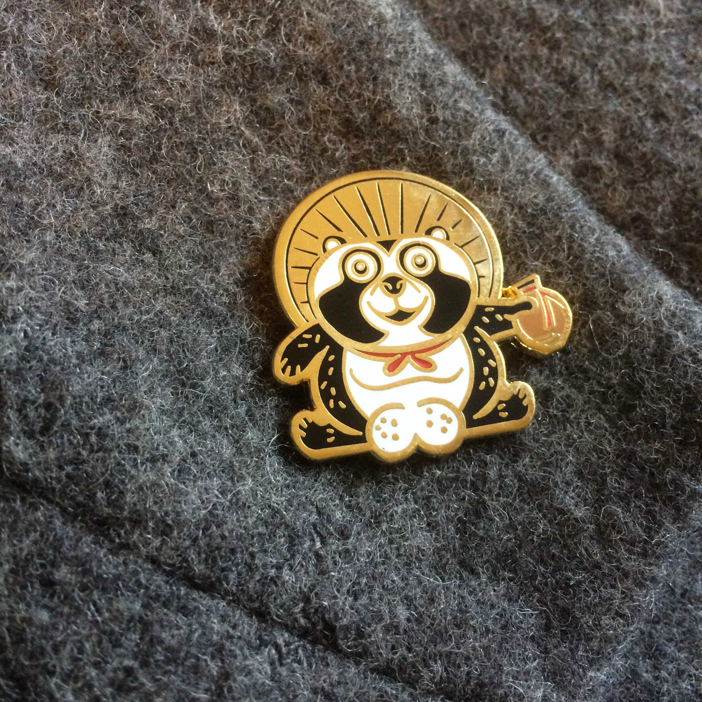 TANUKI KEN yokai enamel pin | Etsy