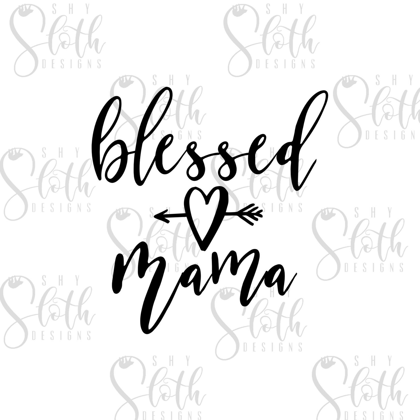 Blessed Mama With Arrow Heart SVG Blessed Mama Blessed Mama - Etsy