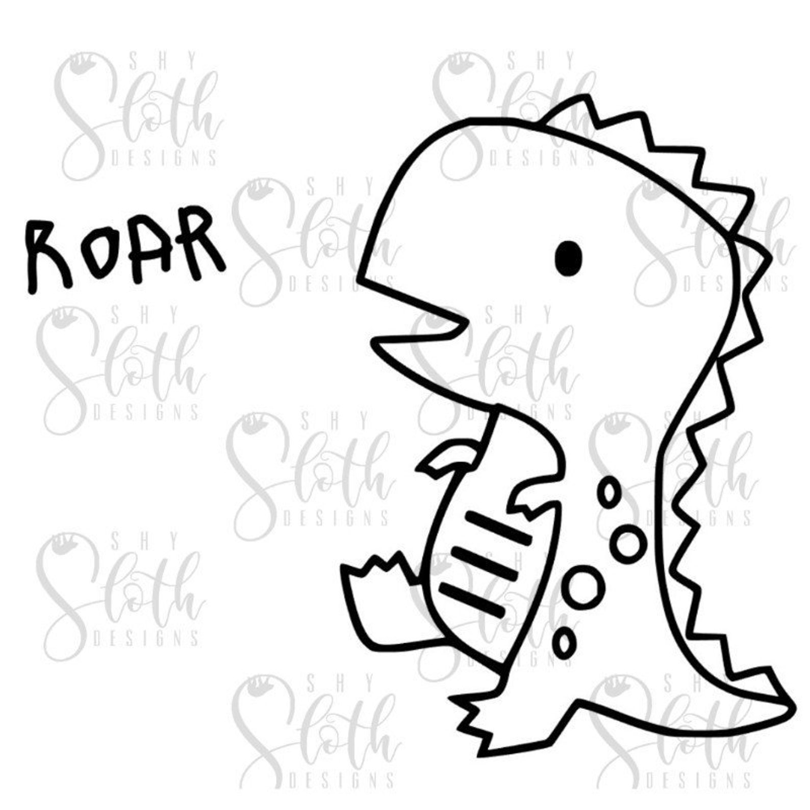 Roar Dinosaur Dino SVG Cut File | Etsy