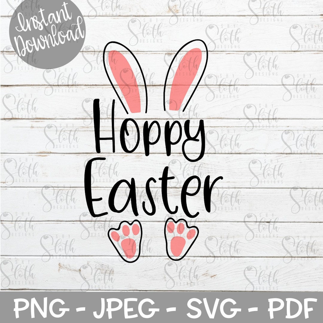 Happy Easter SVG, Easter Bunny SVG Cut File for Silhouette and Cricut ...