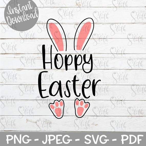 Happy Easter SVG Easter Bunny SVG Cut File for Silhouette and | Etsy
