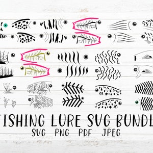 Fishing Lure SVG Bundle Fishing Lure Pattern SVG Cut File - Etsy