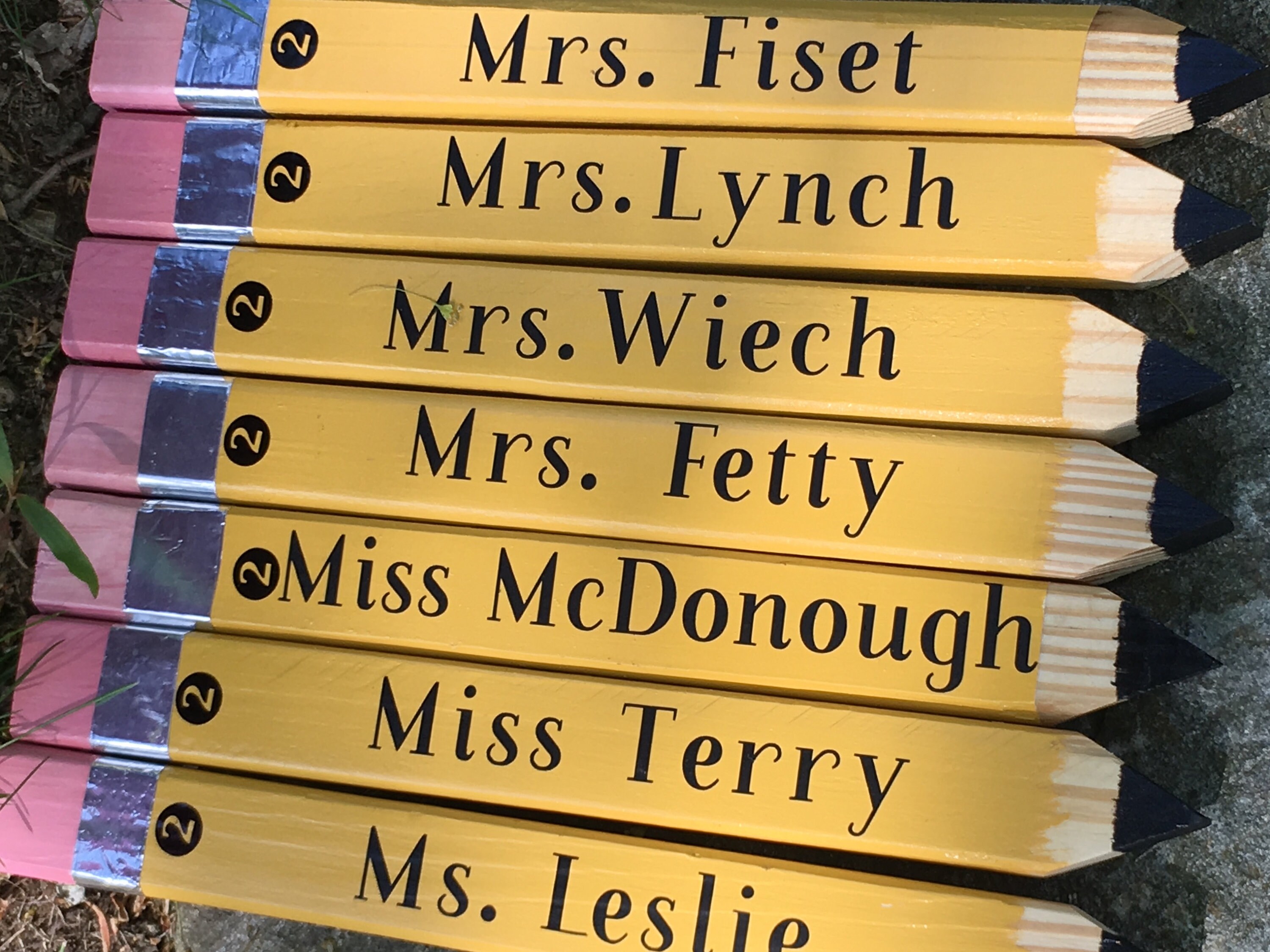 Personalized Wood Pencil Sign Name Magnet Sign for Teacher End of Year ...