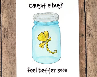Bug Get Well Card - Etsy