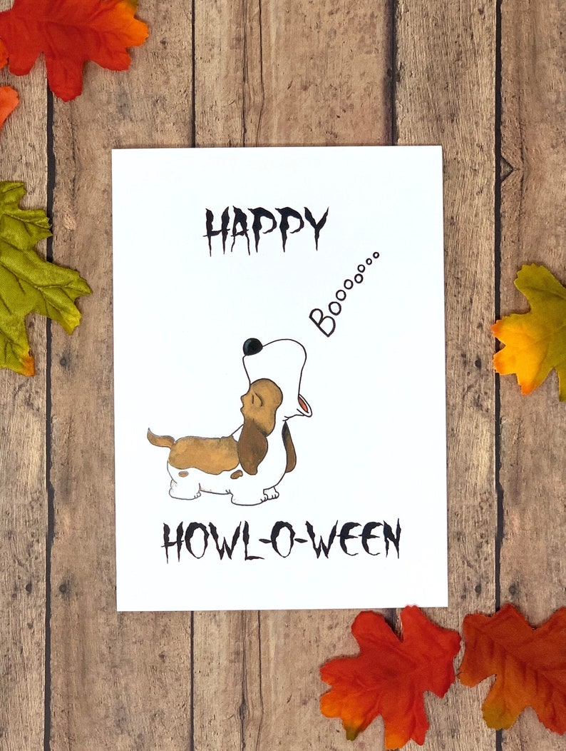 Funny Dog Halloween Card Happy Howl-o-ween - Etsy