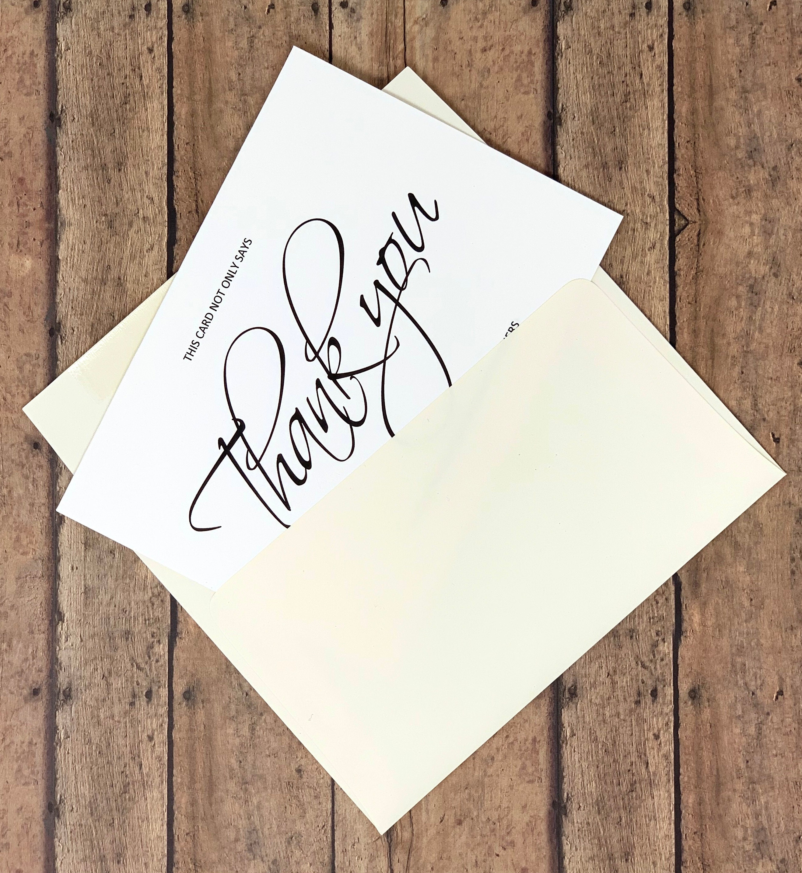 Funny Thank You Card This Card Not Only Says Thank You It - Etsy