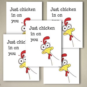 Just Chicken in on You! Funny Greeting Card - Etsy