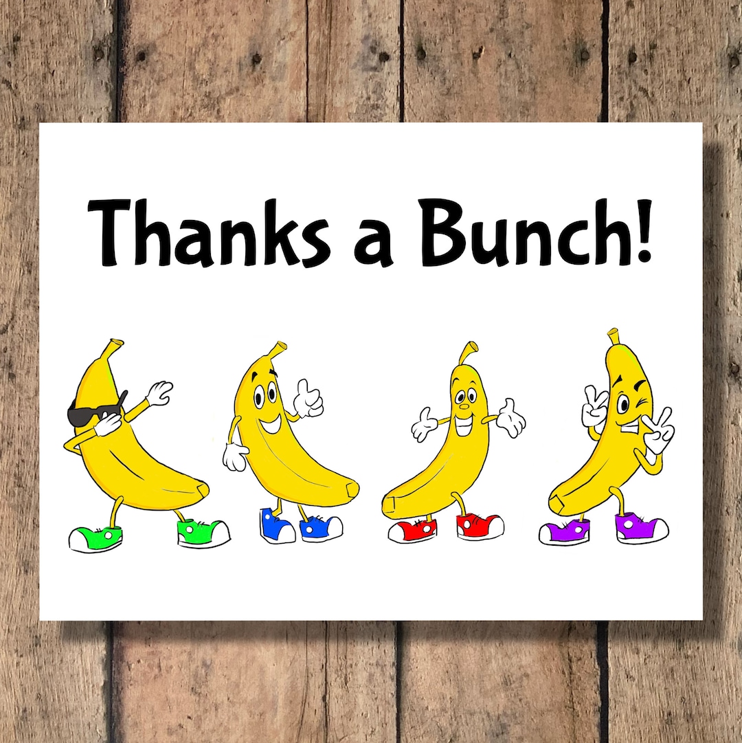Funny Thank You Card Thanks a Bunch - Etsy