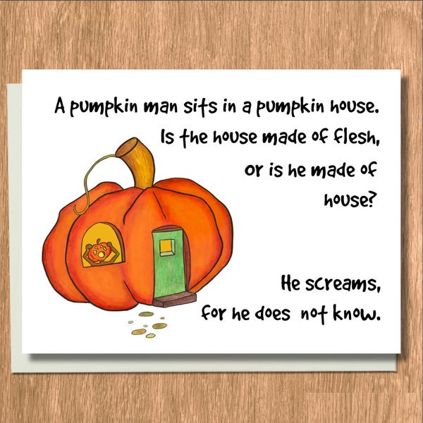 Funny Halloween Card - Etsy