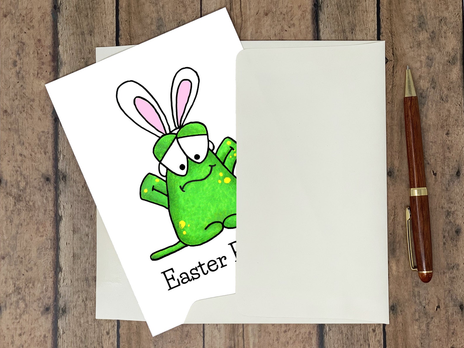 Funny Easter Card Easter Ribbit. Easter Notecard Set - Etsy