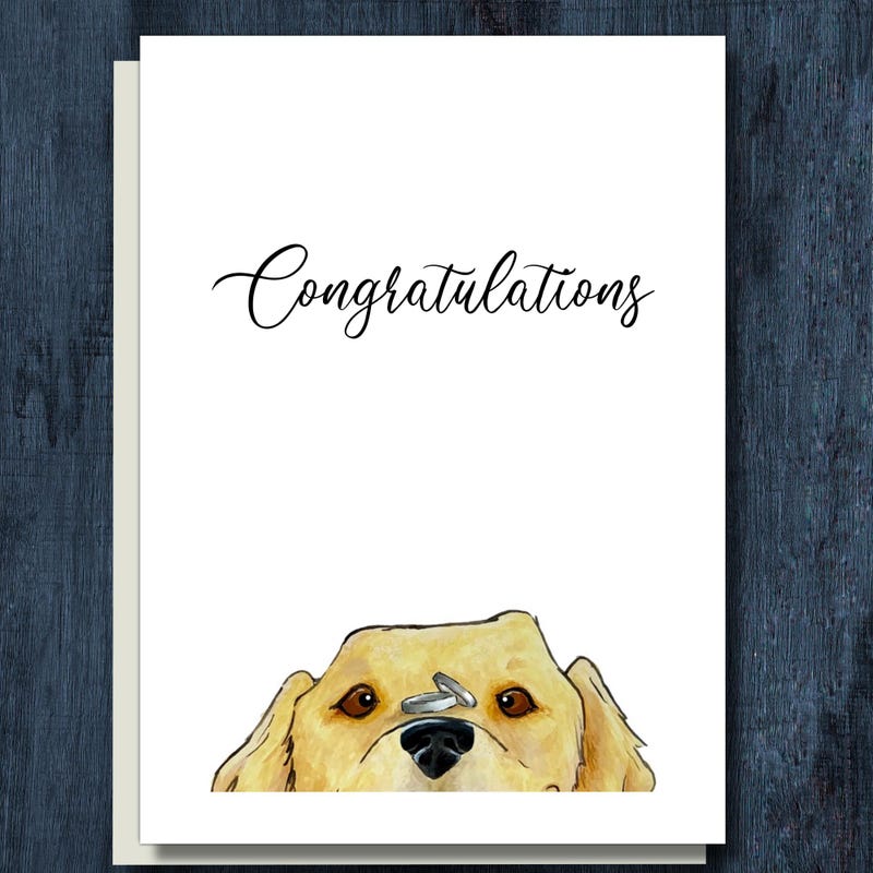 Funny Dog Wedding Cards - Etsy