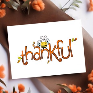 Funny Thanksgiving Card - Bee Thankful! - Etsy