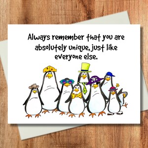 Funny Greeting Card - Unique Advice for the Penguin Lover! - Etsy