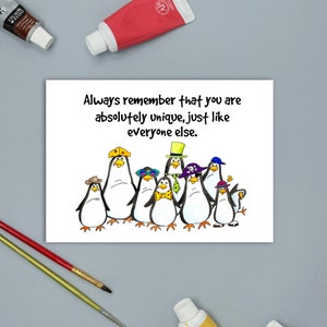 Funny Greeting Card - Unique Advice for the Penguin Lover! - Etsy