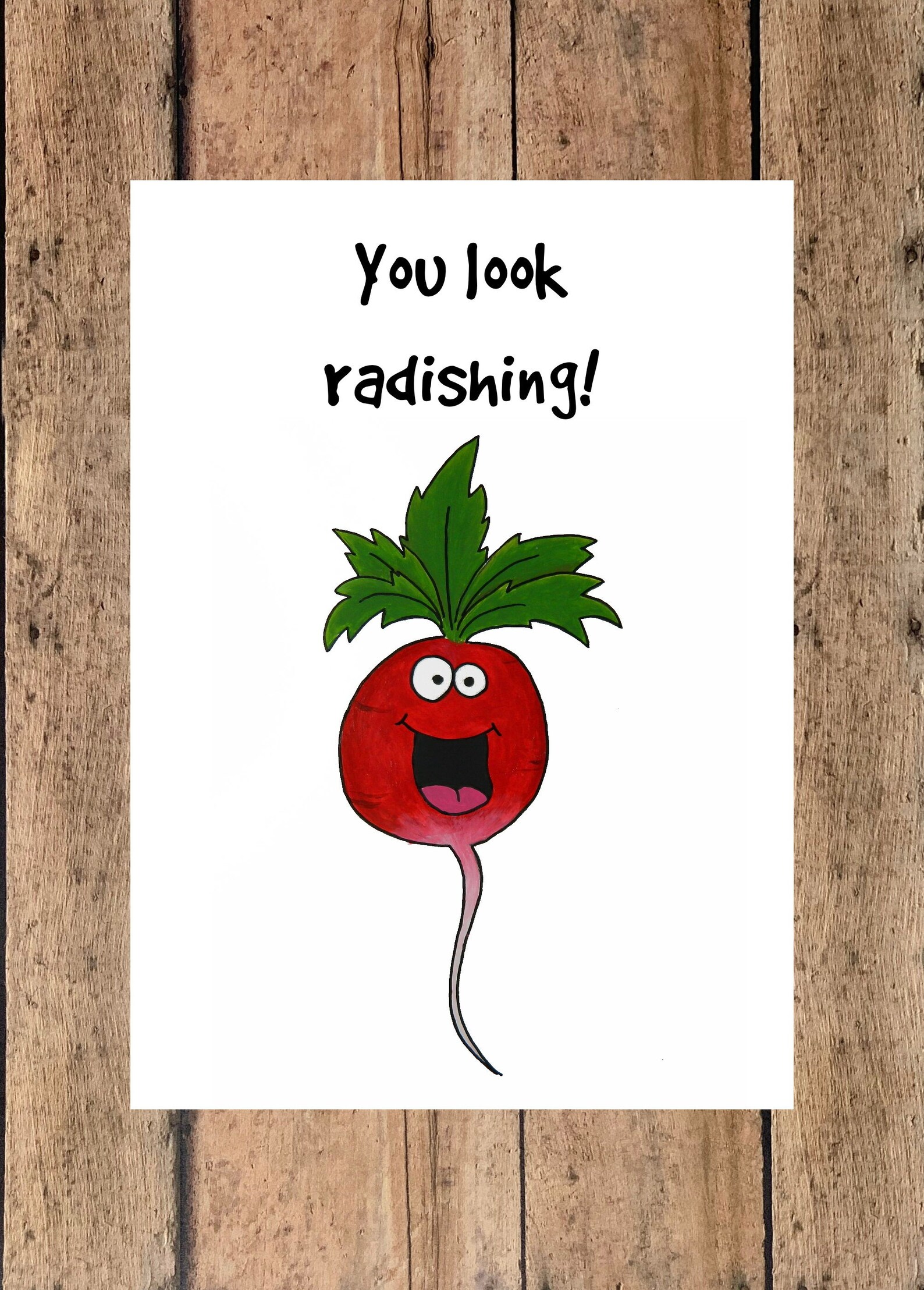 Funny Greeting Card You Look Radishing - Etsy
