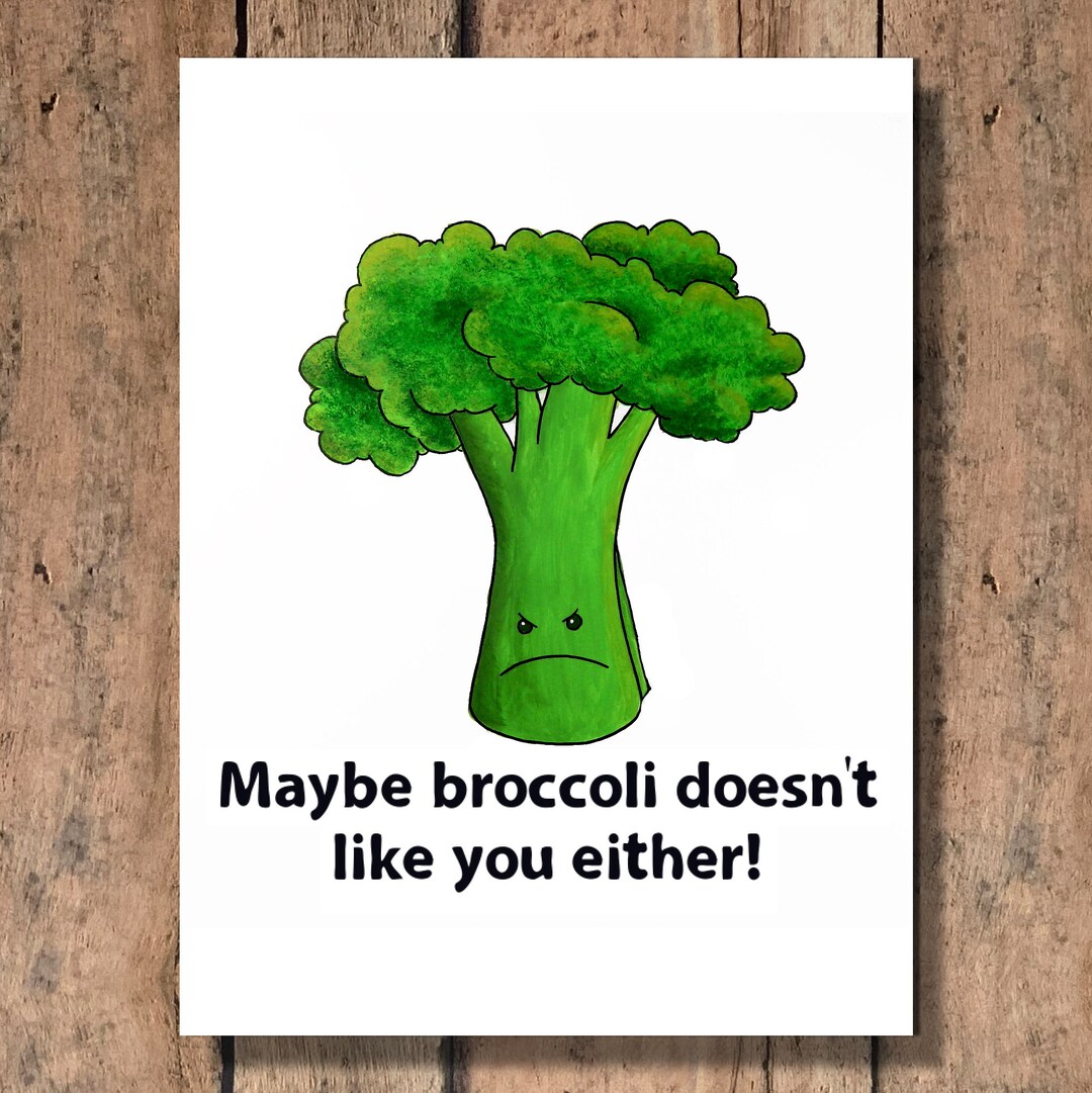 Funny Broccoli Greeting Card Perfect for Birthdays - Etsy