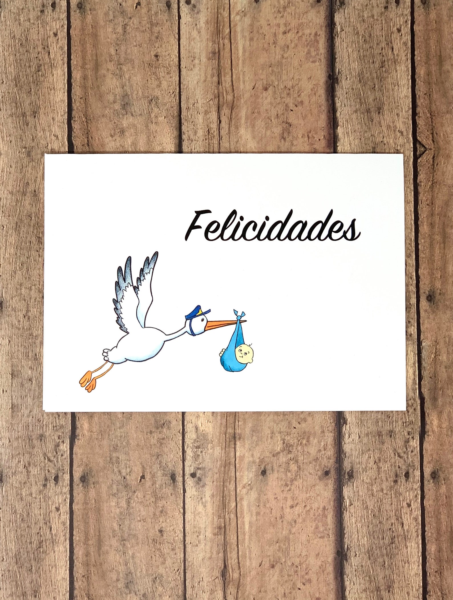Felicidades Congratulations Funny Spanish Baby Card Pink - Etsy