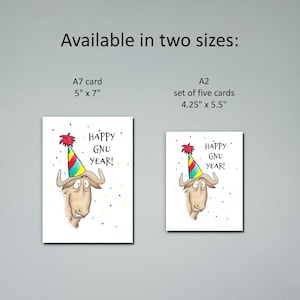 Funny New Years Card - Happy Gnu Year! - Etsy