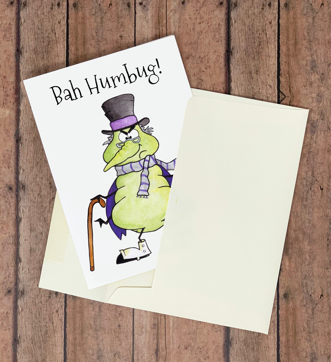 Bah Humbug Funny Christmas Card - Etsy