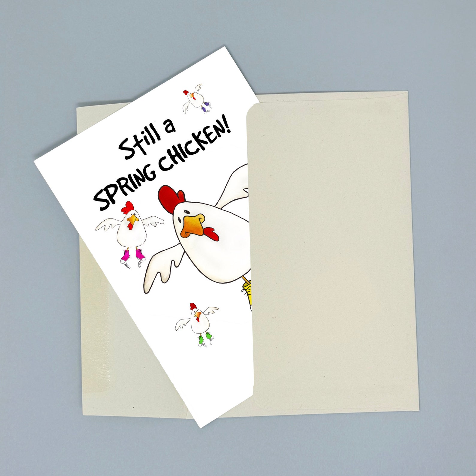 Funny Birthday Card Still a Spring Chicken - Etsy