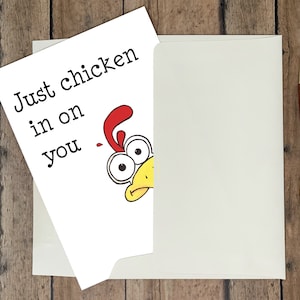 Just Chicken in on You Funny Greeting Card - Etsy