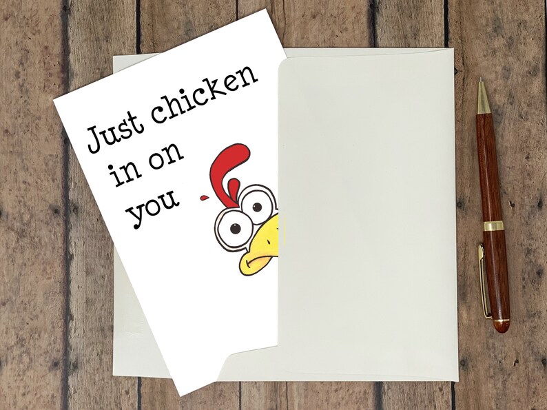 Just Chicken in on You Funny Greeting Card - Etsy