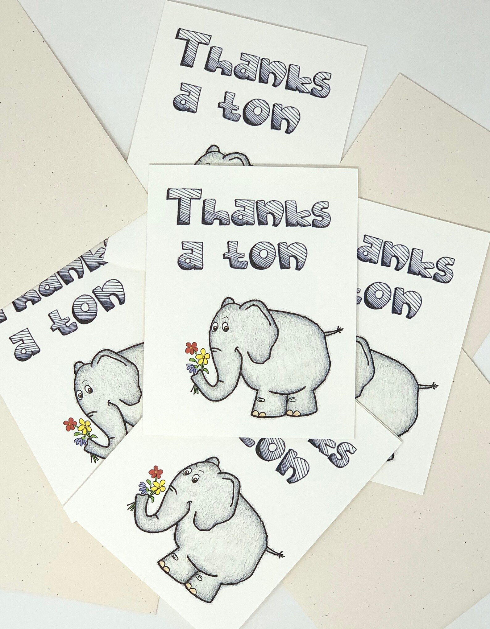 Funny Thank You Card Thanks a Ton - Etsy