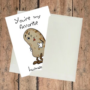 You're My Favorite Human Bean Funny Card for Valentine's Day ...