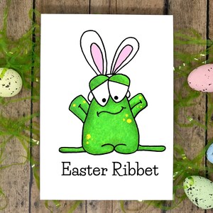 Funny Easter Card Easter Ribbit. Easter Notecard Set - Etsy